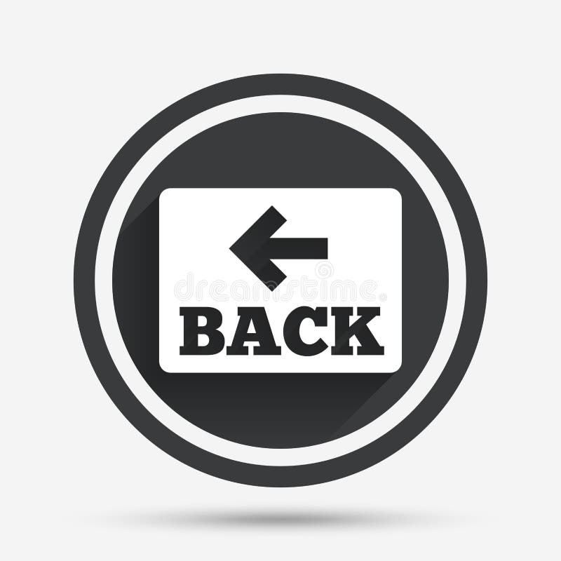 Arrow Sign Icon. Back Button. Navigation Symbol Stock Vector ...