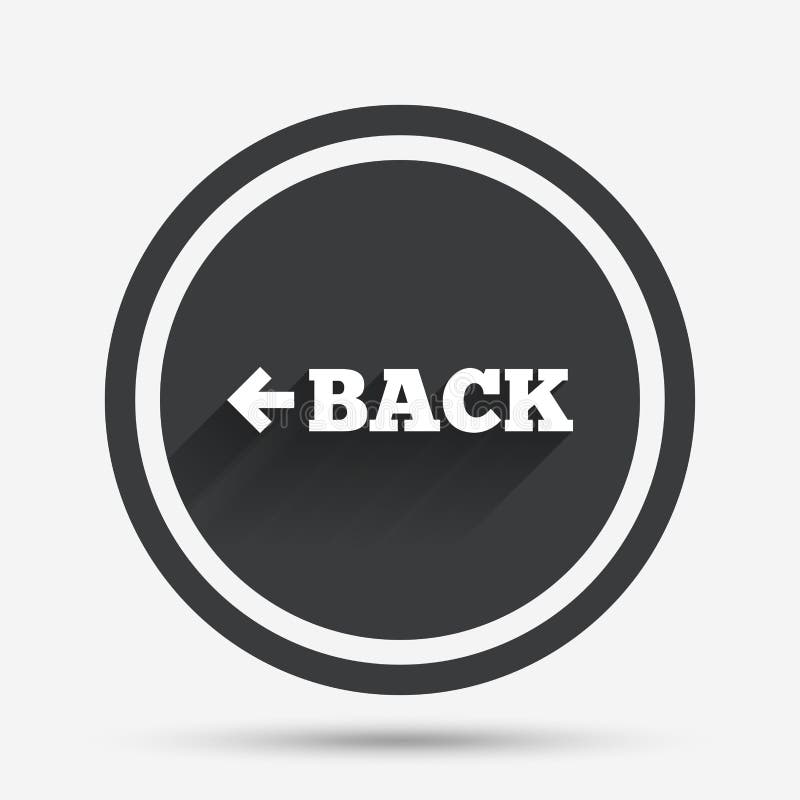 Arrow Sign Icon. Back Button. Navigation Symbol Stock Vector ...