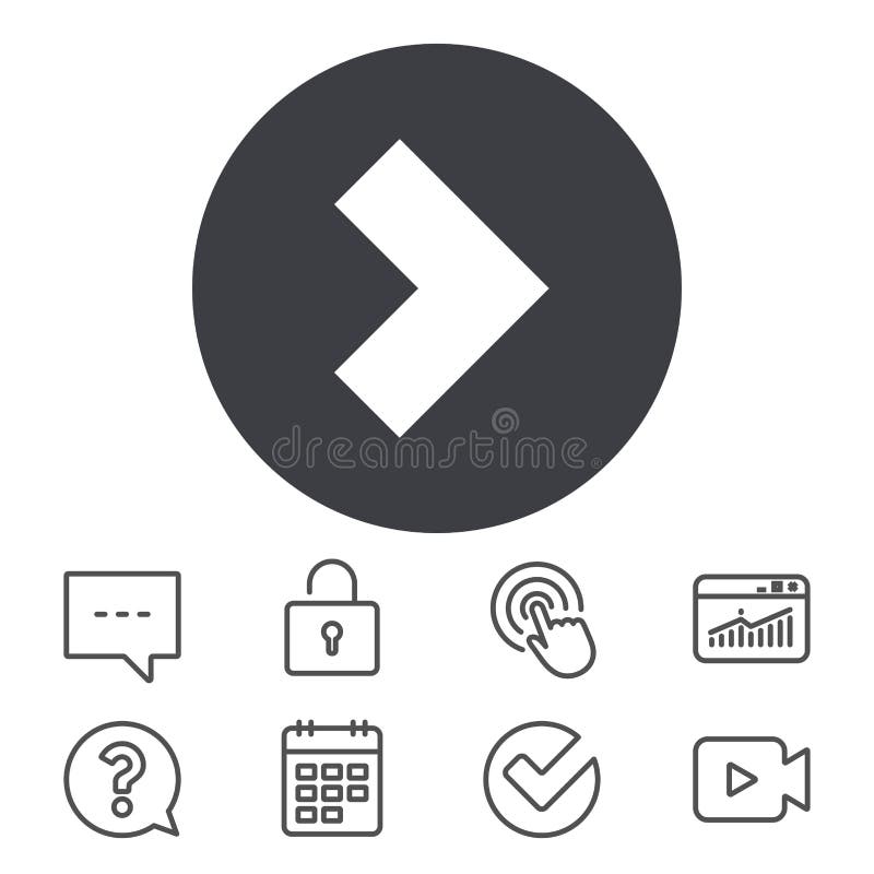 Arrow Sign Icon. Next Button. Navigation Symbol Stock Vector ...