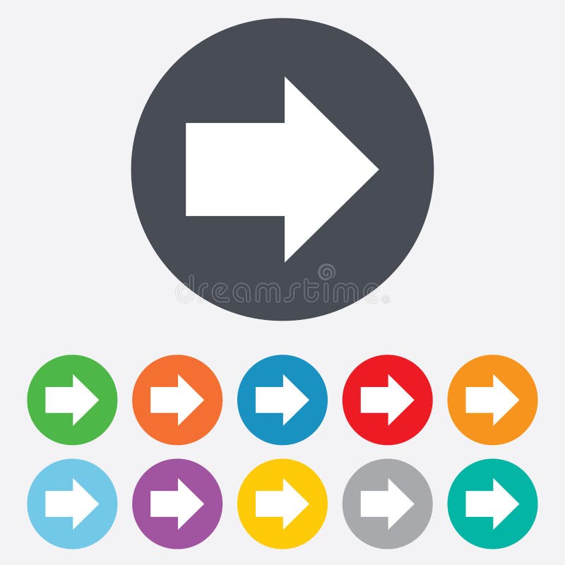 Arrow Sign Icon. Next Button Stock Vector - Illustration of geometric ...