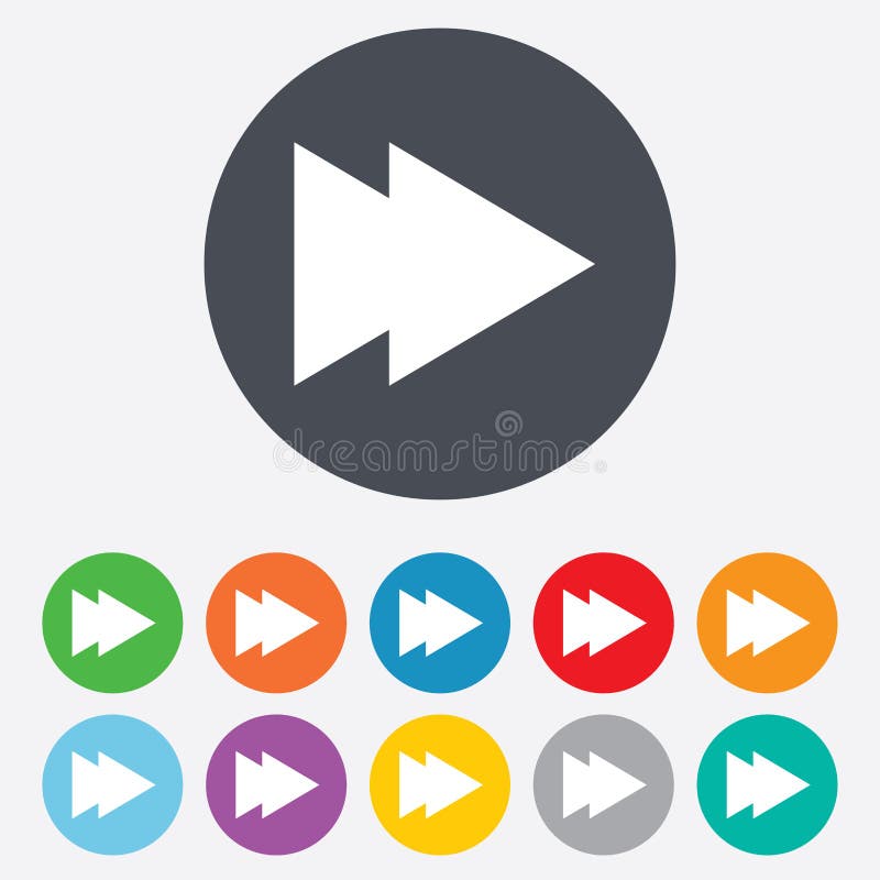 Arrow Sign Icon. Next Button Stock Vector - Illustration of round ...