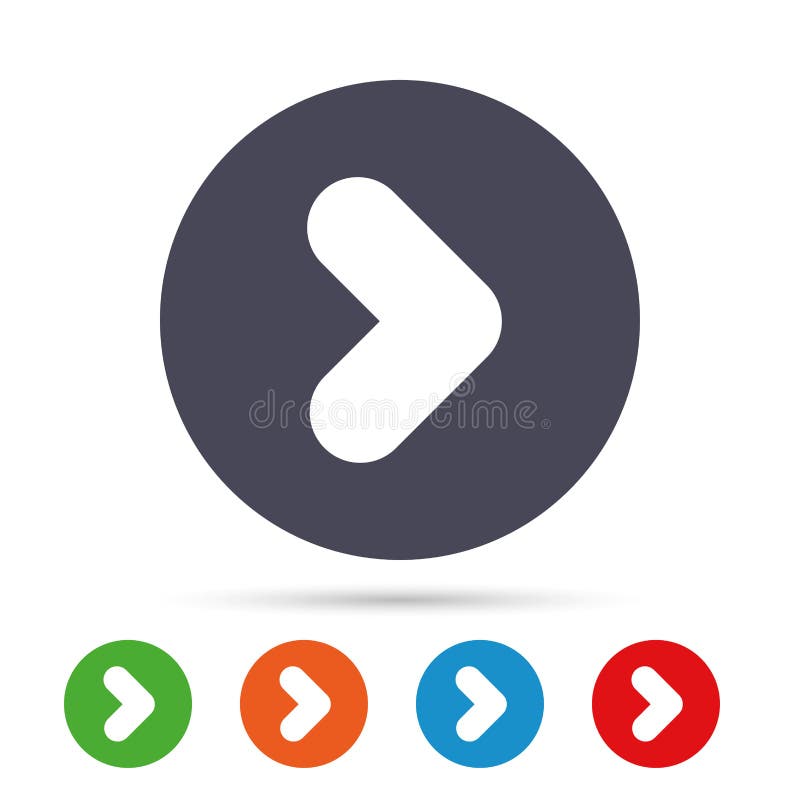 Arrow Sign Icon. Next Button. Navigation Symbol Stock Vector ...