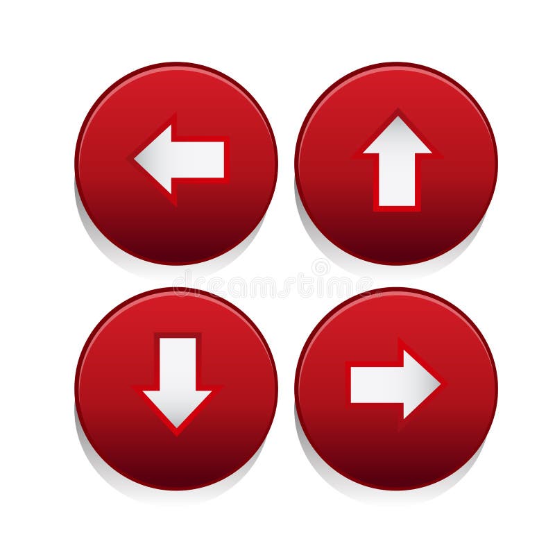 100 Basic Arrow Sign Icons Set Stock Vector - Illustration of play ...