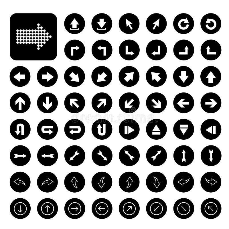 Arrow sign icon set stock vector. Illustration of icon - 51269340