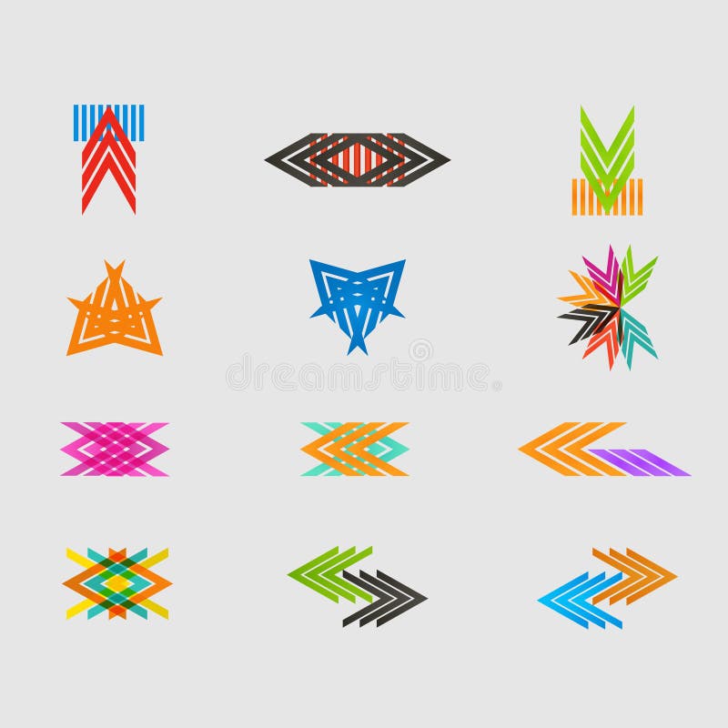 Arrow Sign Icon Set. Vector Design Eps10 Stock Vector - Illustration of ...