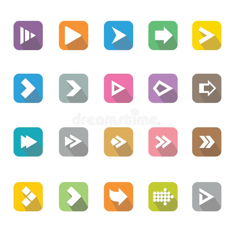 Lat Icons Set of Back To School Concept. Stock Vector - Illustration of ...