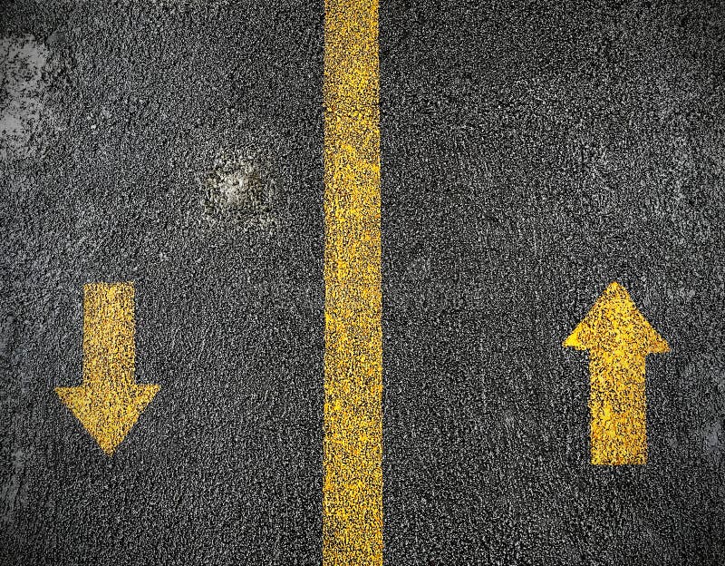 Arrow sign on overpass stock image. Image of pavement - 124353555