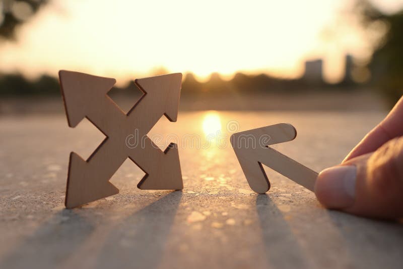 Arrow Sign Pointing Ahead. Concept of Challenge and Looking Forward ...