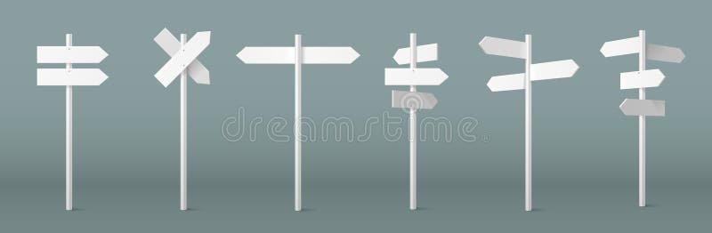 Multiple Blank Directional Arrow Boards Stock Illustrations – 4 ...