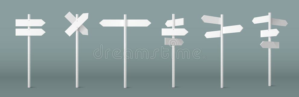 Multiple Blank Directional Arrow Boards Stock Illustrations – 4 ...
