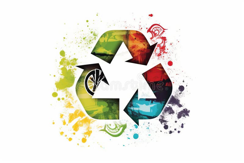 Arrow Sign Recycle Circle Environment from Generative Ai Stock ...