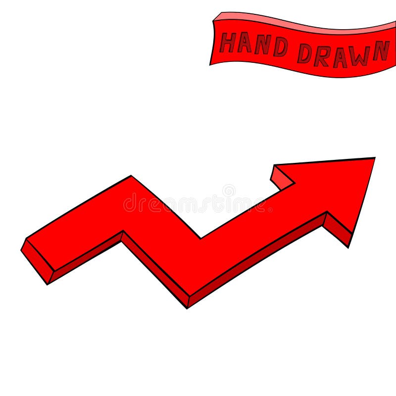 Red arrow. UP sign stock vector. Illustration of icon - 128091761