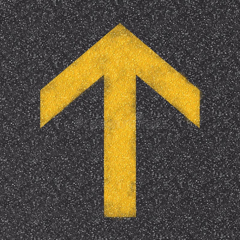 Arrow sign on the road stock image. Image of tarmac, surface - 81997961