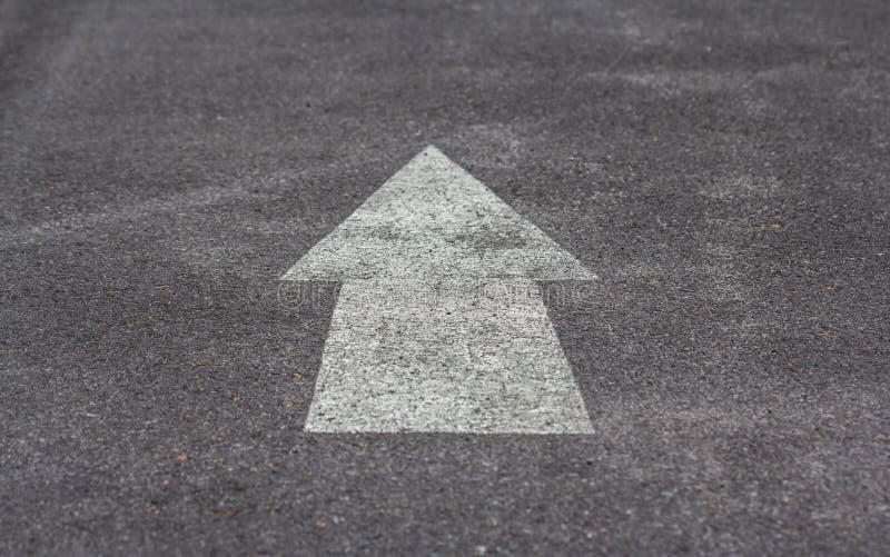 Arrow sign on the road stock image. Image of guidance - 58906159