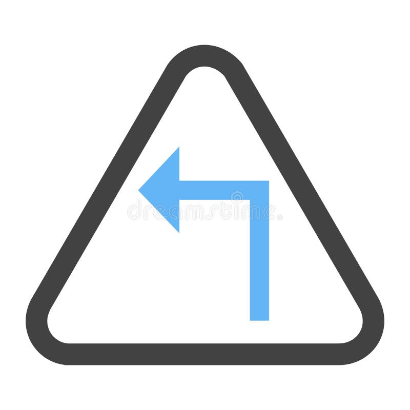 Sharp left turn stock vector. Illustration of safety - 111380020