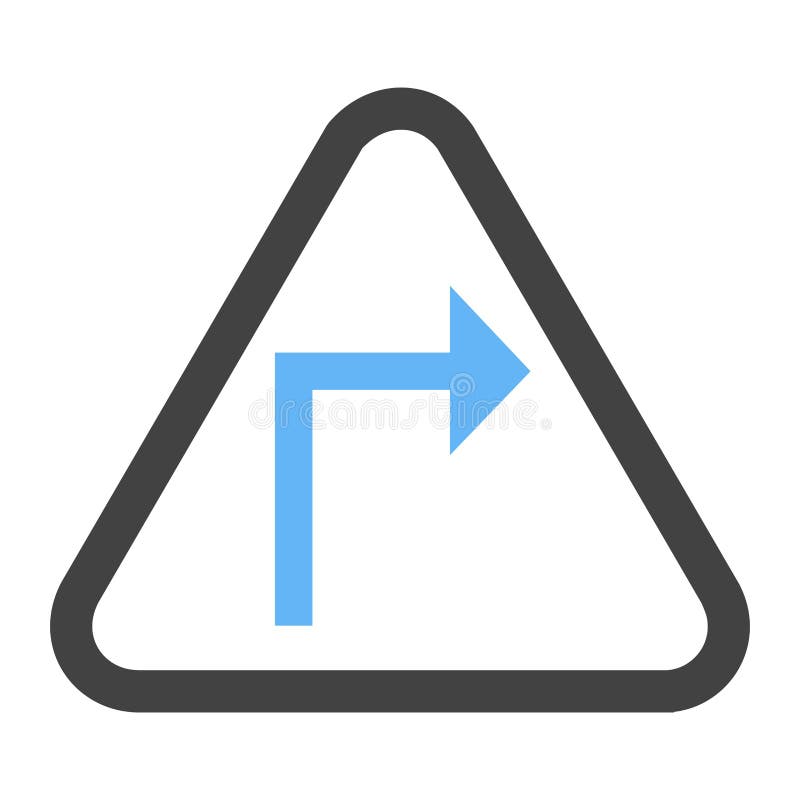 Sharp right turn stock vector. Illustration of direction - 111380073