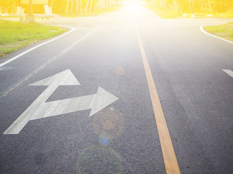 Arrow sign on the street stock image. Image of business - 72709593