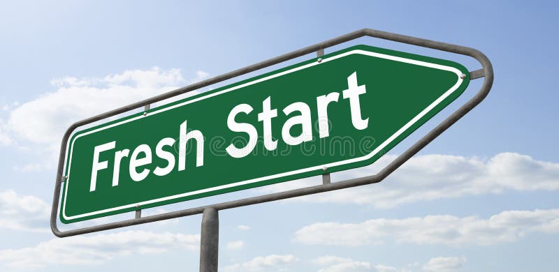 Arrow Signpost - Fresh Start -3d Rendering Stock Illustration ...