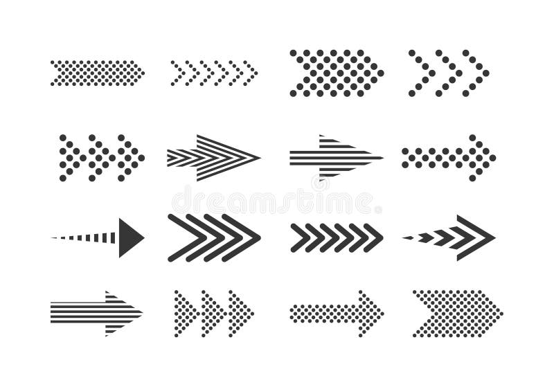 Arrow Signs Black and White Set Features Clear, Concise Directional ...