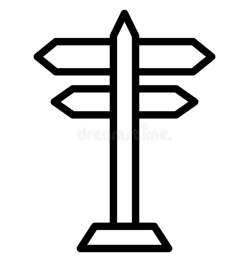 Arrow Signs, Direction Post Isolated Vector Icon that Can Be Easily ...