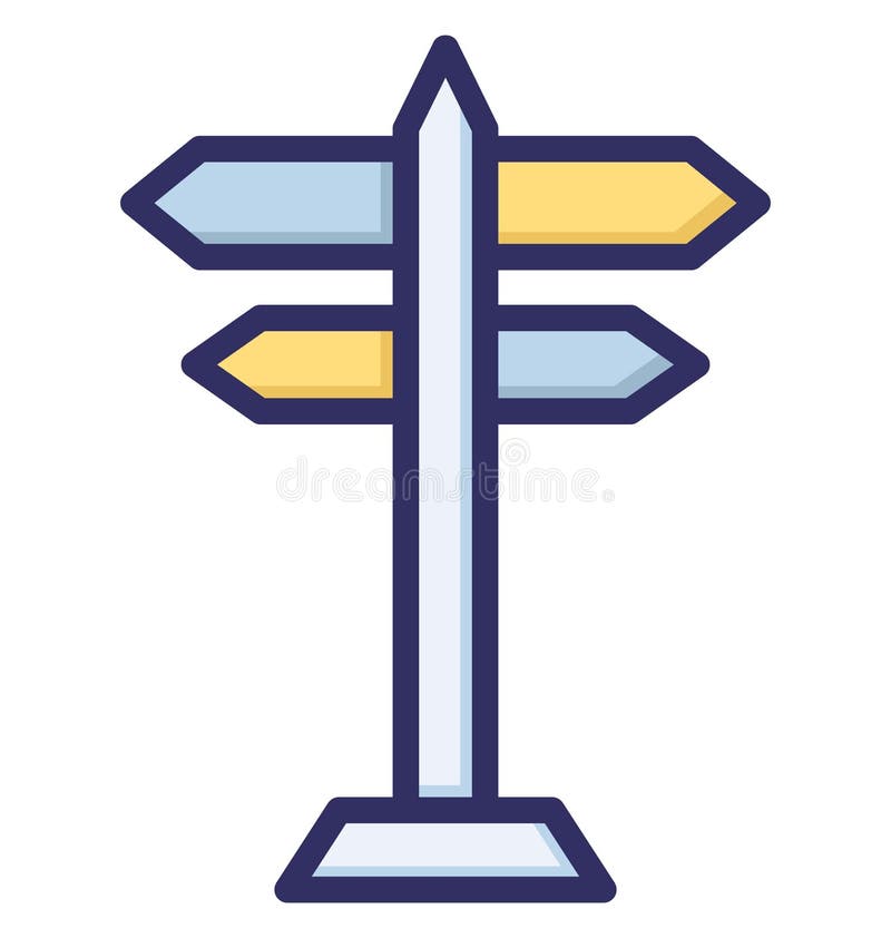 Arrow Signs, Direction Post Isolated Vector Icon that Can Be Easily ...