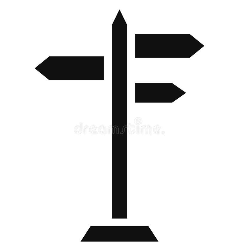 Arrow Signs, Direction Post Isolated Vector Icon that Can Be Easily ...