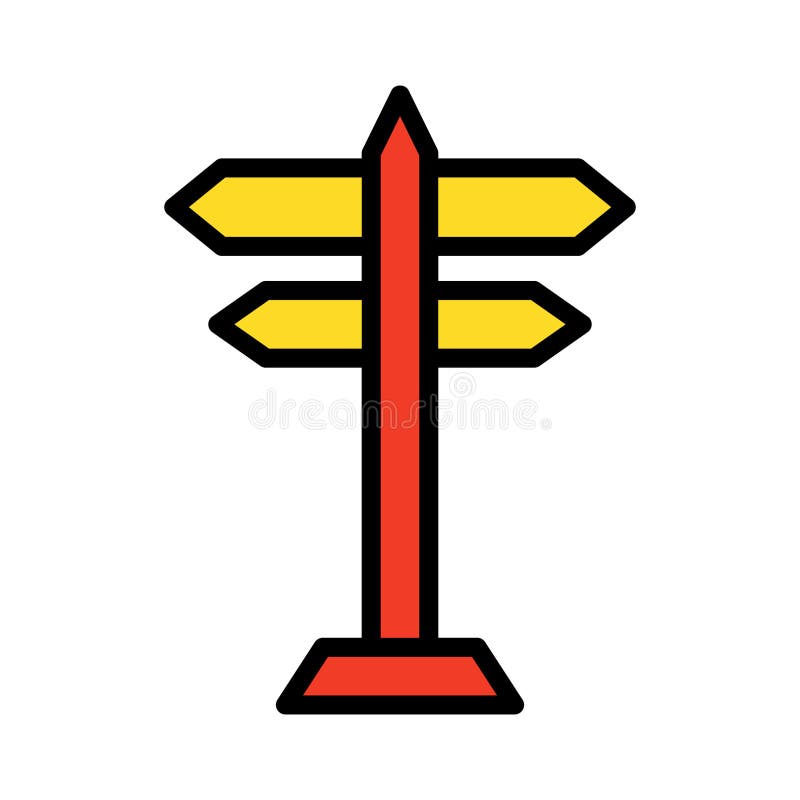 Arrow Signs, Direction Post Isolated Vector Icon that Can Be Easily ...