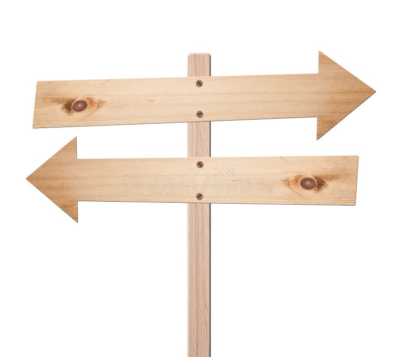 Arrow Signs Isolated, with Clipping Path. Stock Photo - Image of ...