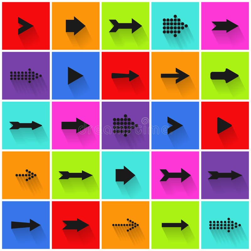 Arrow signs set stock vector. Illustration of link, digital - 56622288