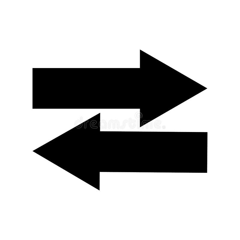 2 Arrow Signs. Vector Simple Modern Icon Design Illustration Stock ...