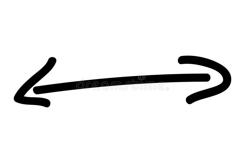 Arrow, Simple Vector Hand Draw Sketch Doodle Stock Vector ...