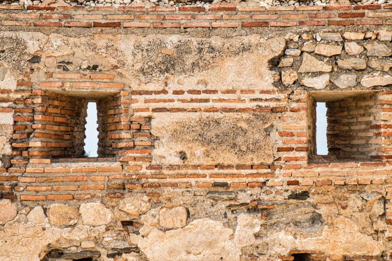 Arrow slit on wall stock photo. Image of slit, irregular - 123069772