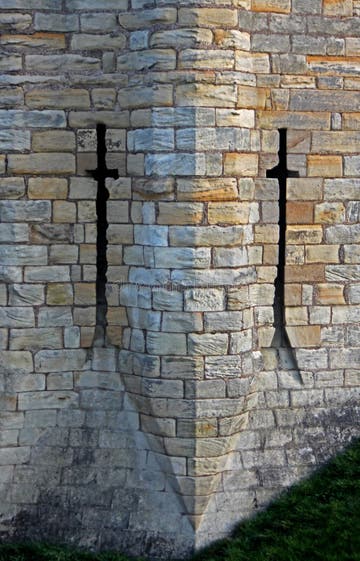 Arrow Slits, Medieval Castle. Stock Photo - Image of portculis ...