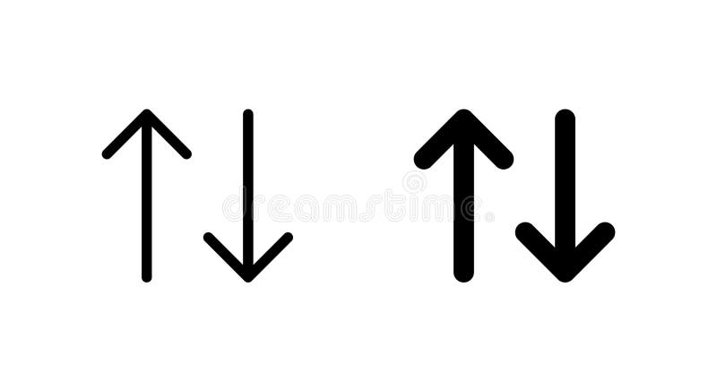 Arrow Sort Icon in Trendy Style. Item Sorting Sign Symbol Stock ...