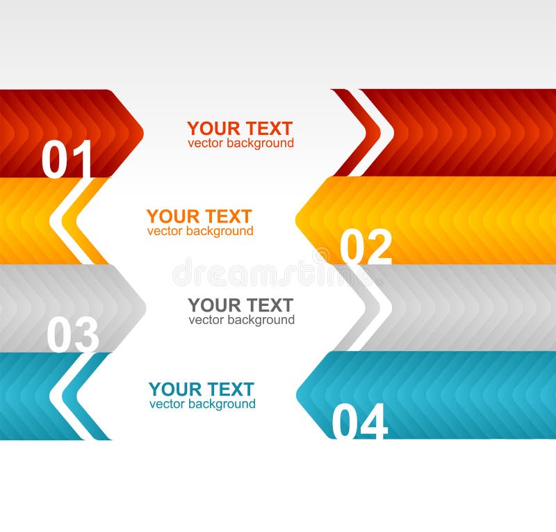 Arrow Speech Templates for Text 1 2 3 4 Stock Vector - Illustration of ...