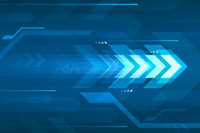 Arrow Speed Abstract Blue Background, Communication Data Transfer Technology Concept. Stock ...