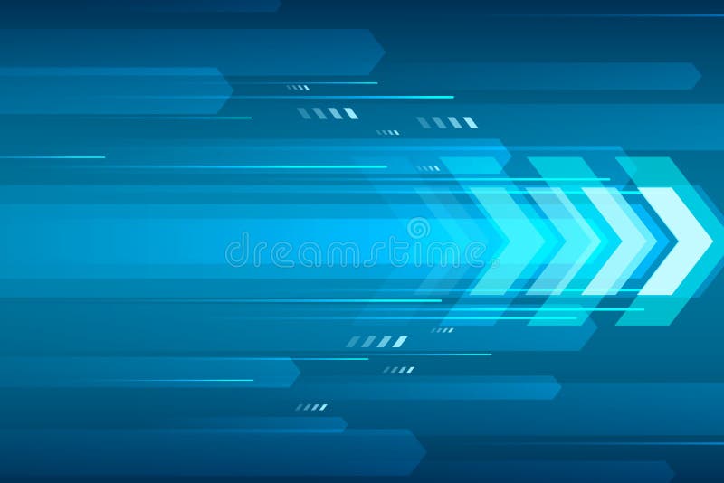 Arrow Speed Abstract Blue Background, Communication Data Transfer Technology Concept. Stock ...