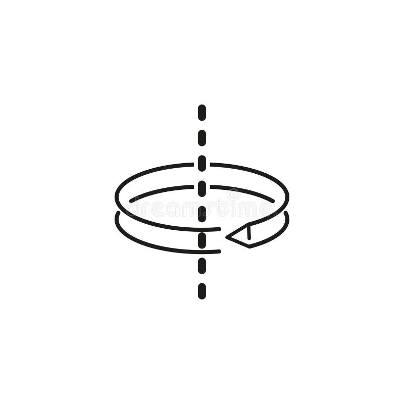 Arrow Spin Around Axis Icon. Twist Direction. Circle Refresh or Restart ...