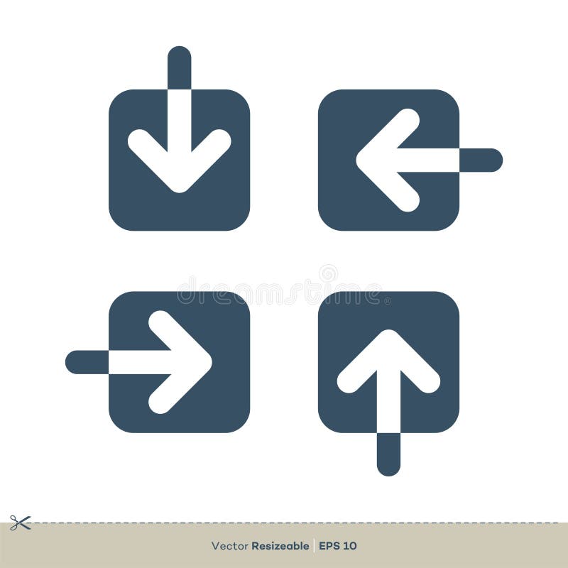 Arrow in Square Icon Vector Logo Template Illustration Design. Vector ...