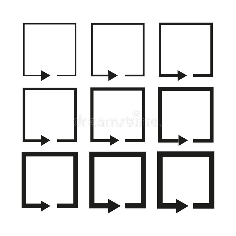 Arrow Squares. Business Strategy Concept. Vector Illustration Stock ...
