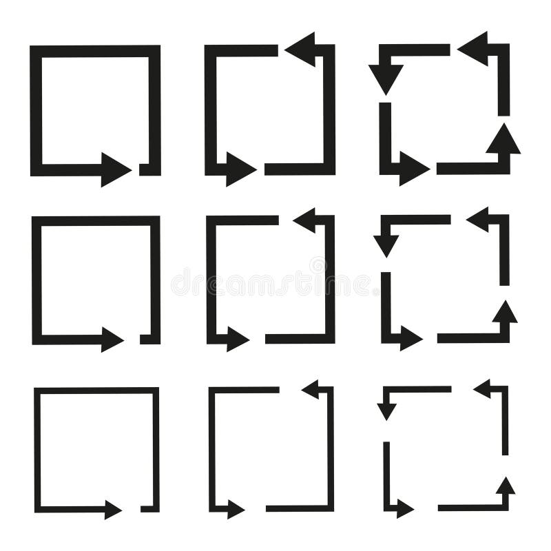 Arrow Squares. Business Strategy Concept. Vector Illustration Stock ...