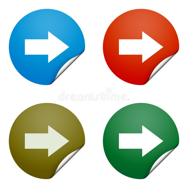 Arrow sticker stock illustration. Illustration of arrow - 3675090