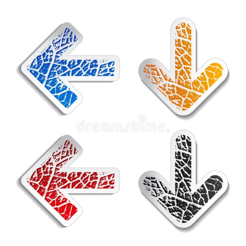 Scratch arrow stickers stock vector. Illustration of icon - 22528957