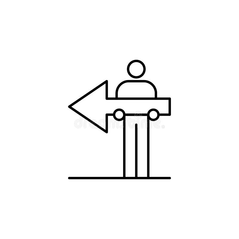 Arrow Stickman Icon. Element of Conceptual Figures Icon for Mobile ...