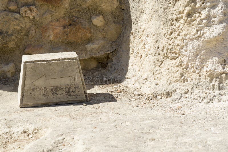 Stone Pointer Hiking Sign Israel Trail Stock Photo - Image of beautiful ...