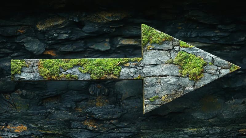 Stone Arrow Pointing Right. Made with Generative IA. Stock Illustration ...