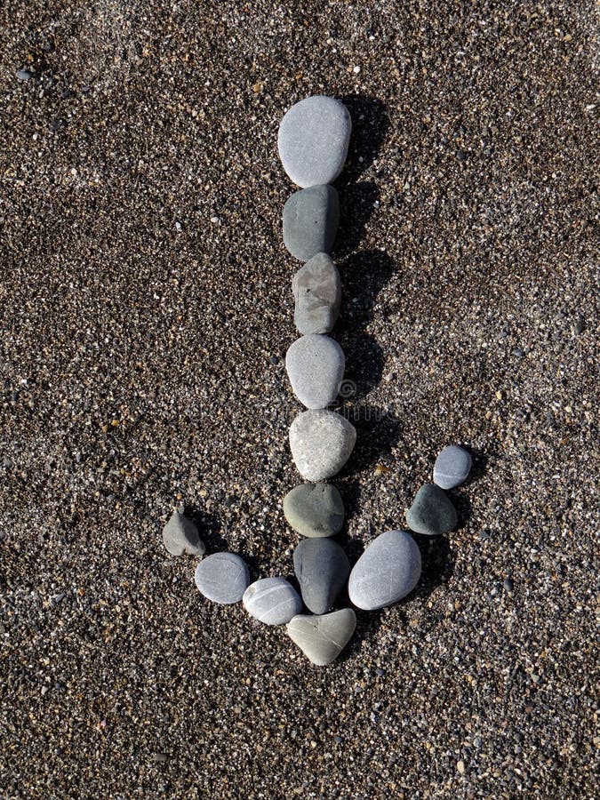Arrow Made With Pebble Stones Stock Photo - Image of stones, business ...