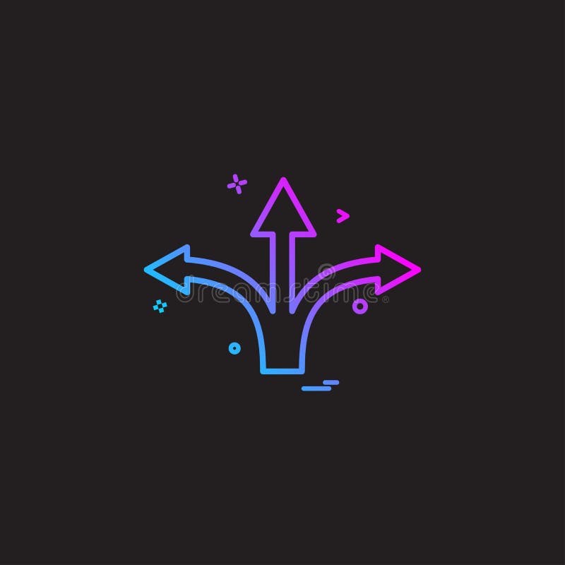 Arrow Straight Right Left Icon Vector Design Stock Vector ...