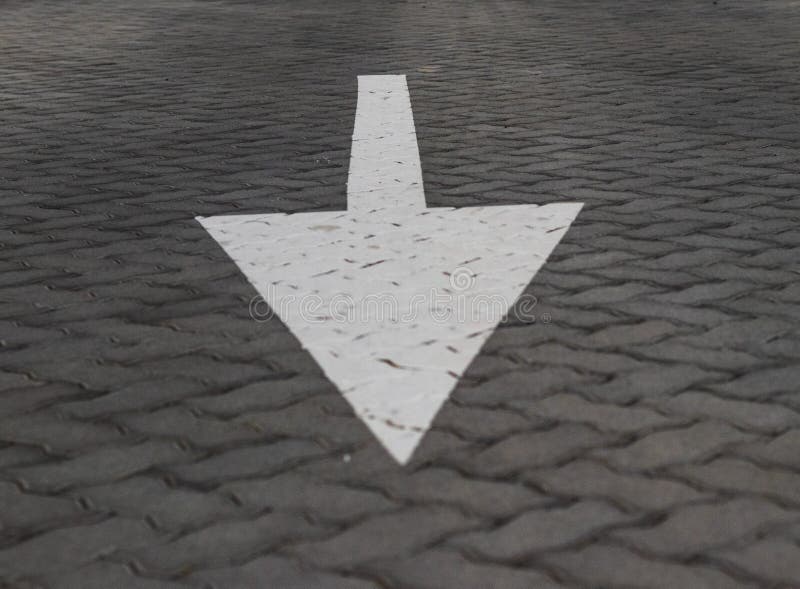 Close Up Shot of a Road Marking. Street Stock Image - Image of ...