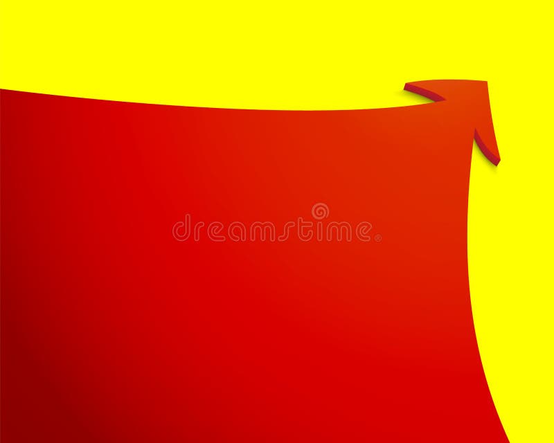 Arrow with a Stroke on Yellow Background Stock Vector - Illustration of ...